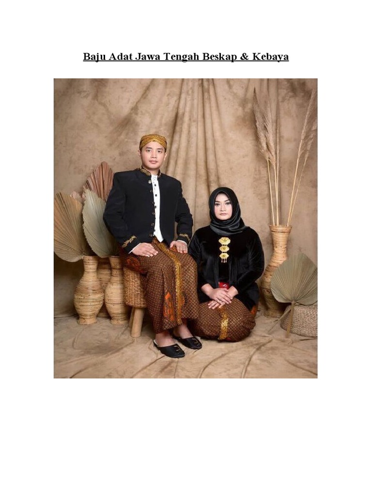 Baju Adat Jawa Tengah Beskap | PDF