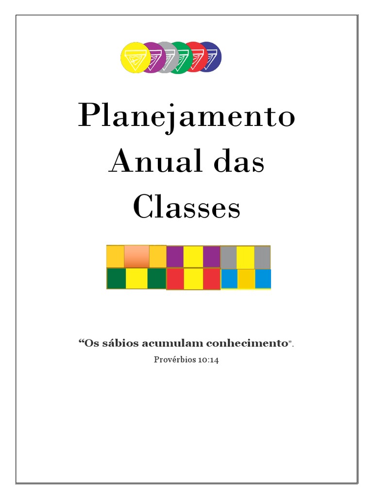 Planejamento Anual Das Classes | PDF | Casa e Jardim
