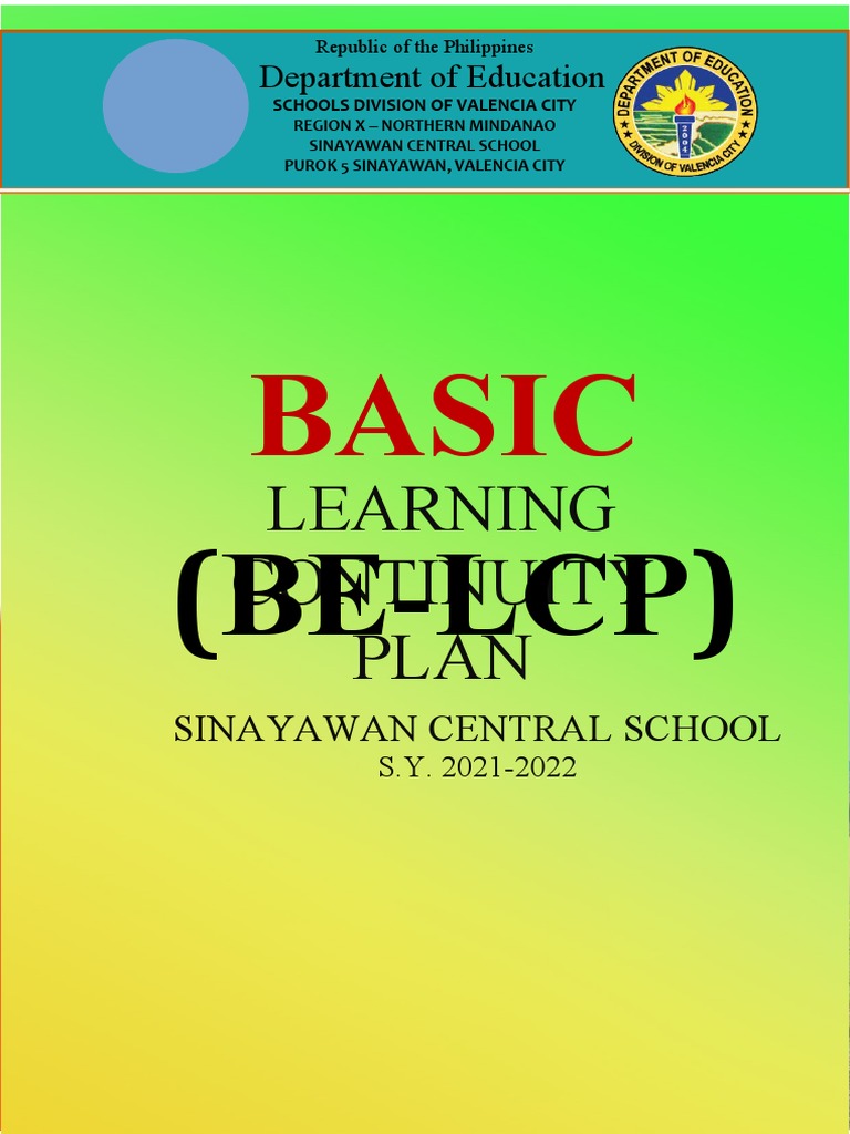 SCS - Be-Lcp - Sy 2021-2022 | PDF | Learning | Teachers