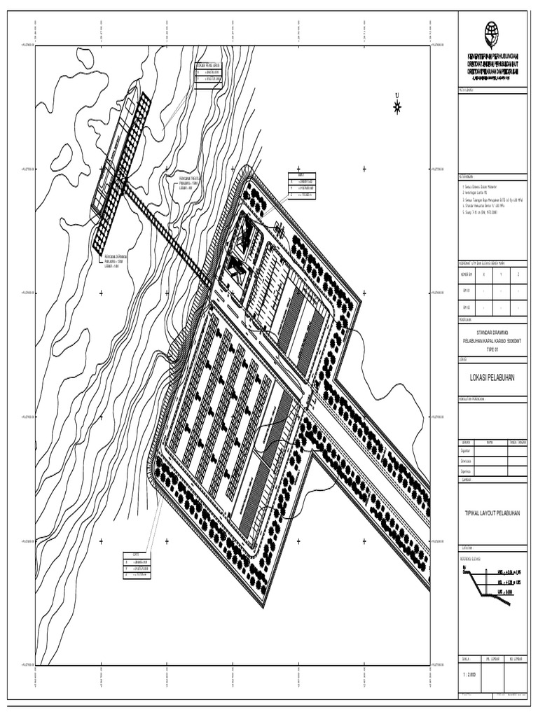 Denah Dermaga dan Trestle Beton | PDF