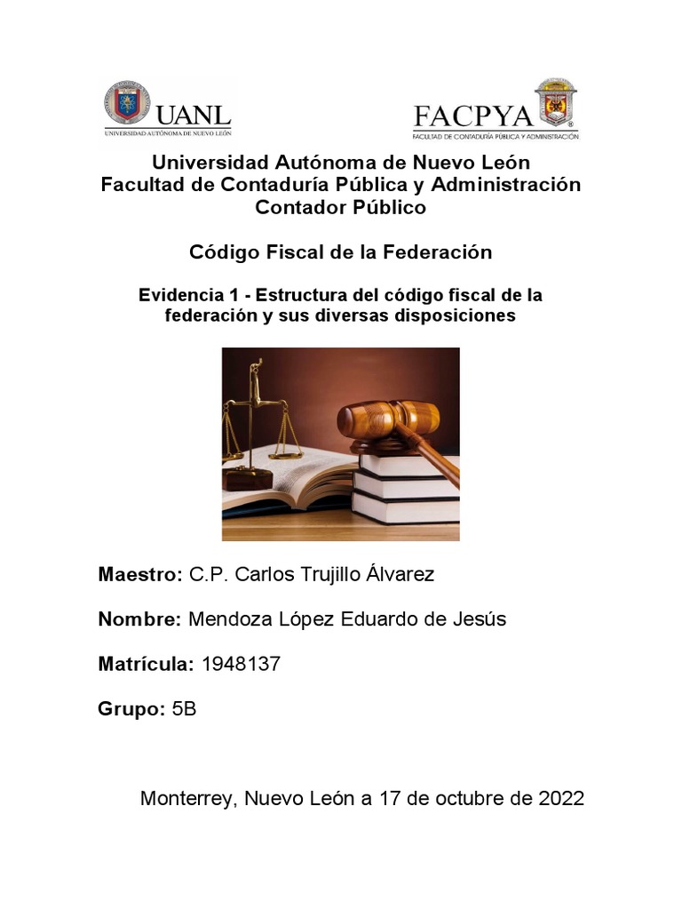 Estructura del Código Fiscal de la Federación | PDF | Impuestos | Salario
