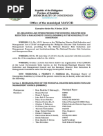 EXECUTIVE ORDER-BDRRMC, Sample | PDF | Emergency Management | Emergency