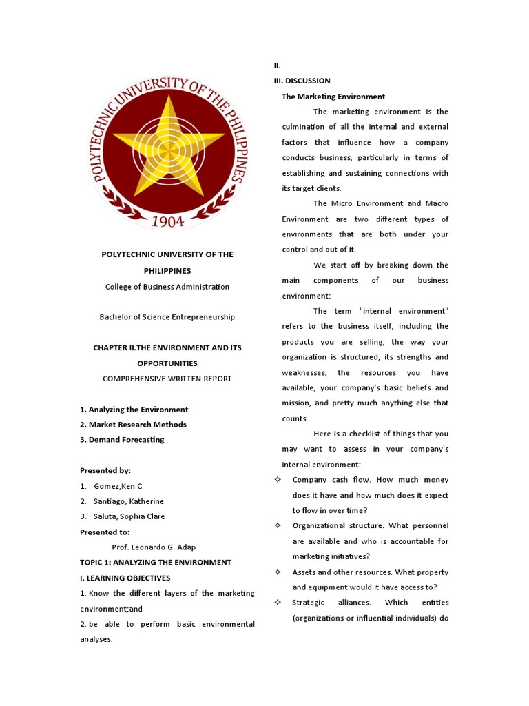 Comprehensive Report on Market Analysis | PDF | Survey Methodology ...