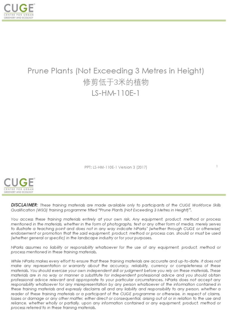 (PPT) Ls HM 110e 1 Prune Plants | PDF | Pruning | Shrub