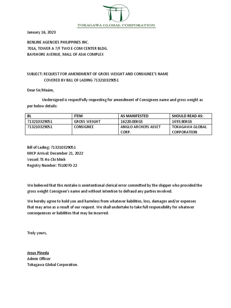 Request Letter | PDF | Business