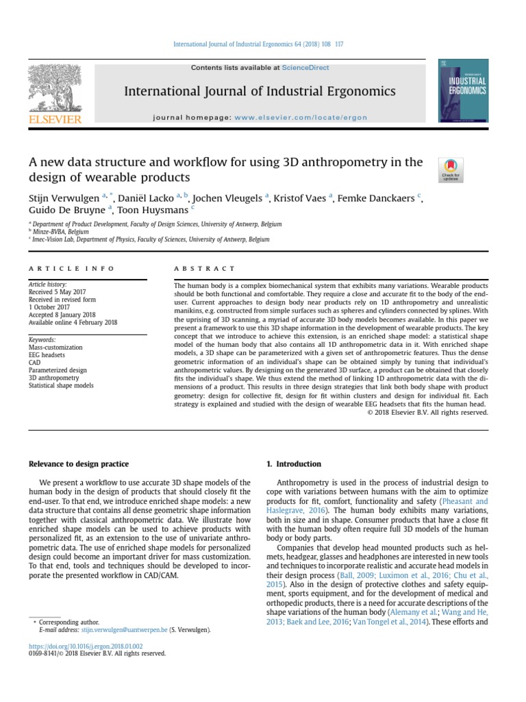 2017 A Nwe Data Structure and Workfolw For Using 3d Anthropometry in ...