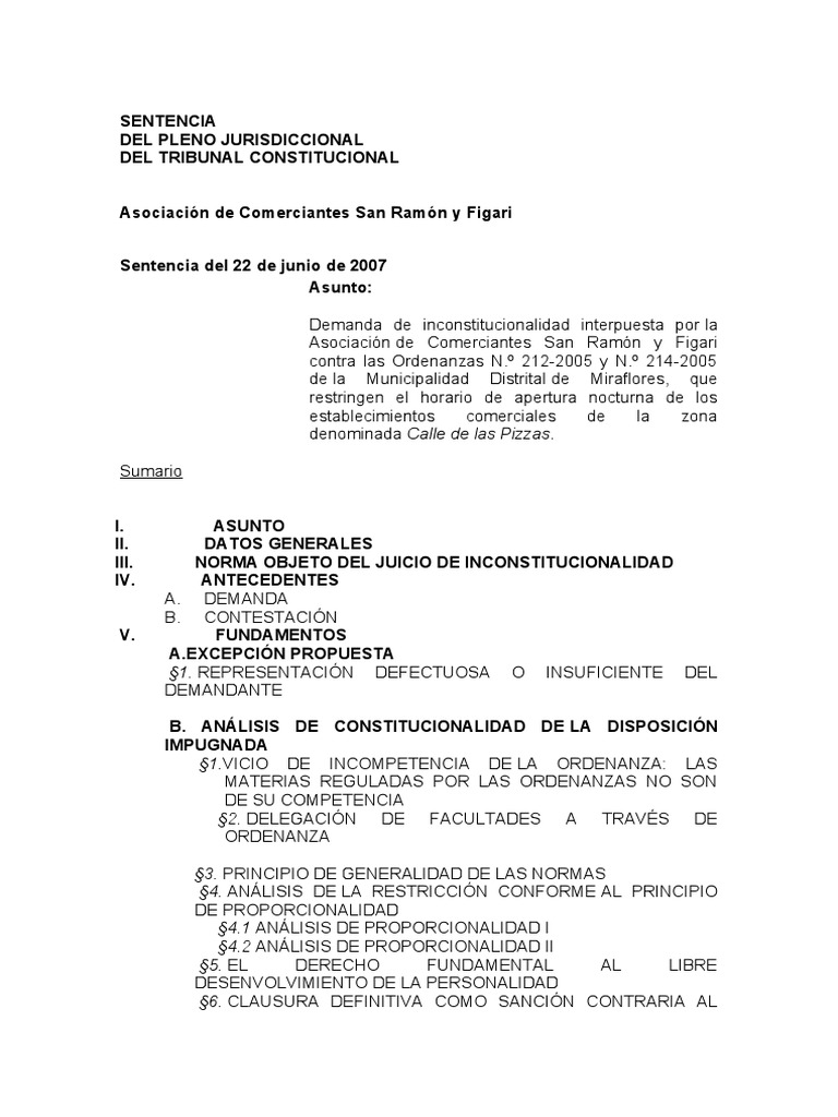 SENTENCIA Proporcionalidad | PDF | Discriminación | Sentencia (ley)