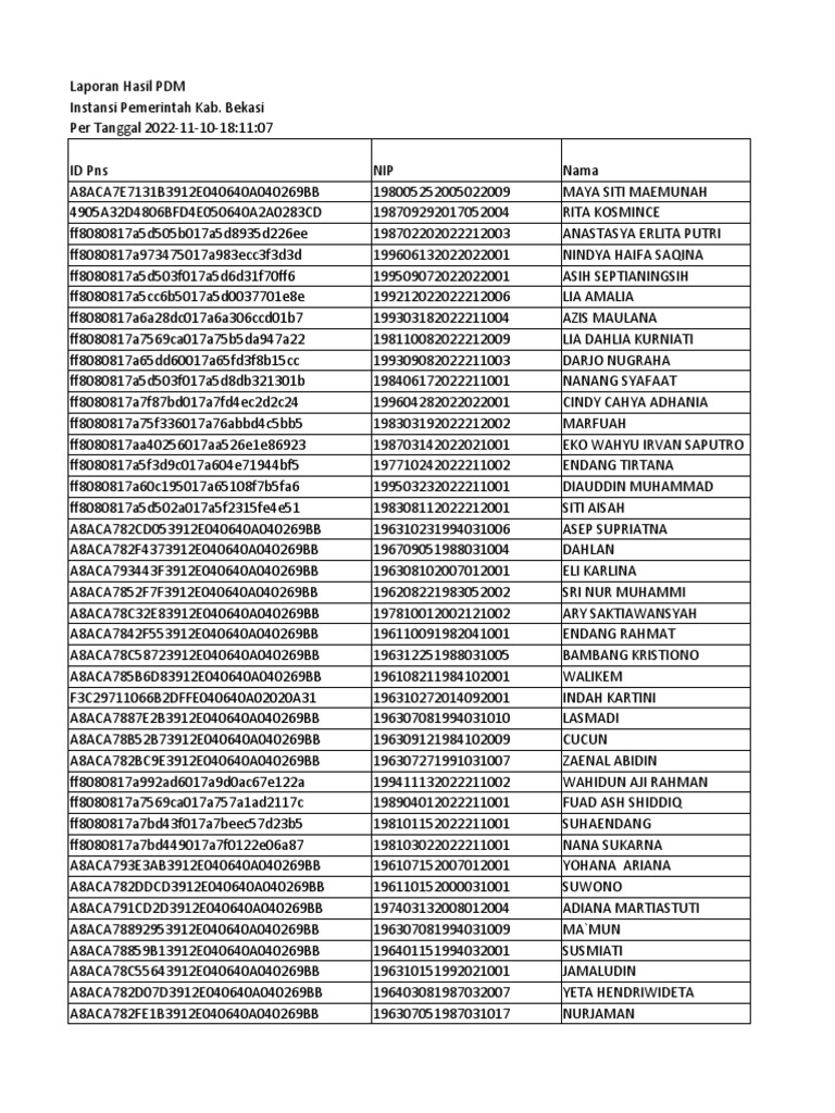 Data PDM Dinkes | PDF