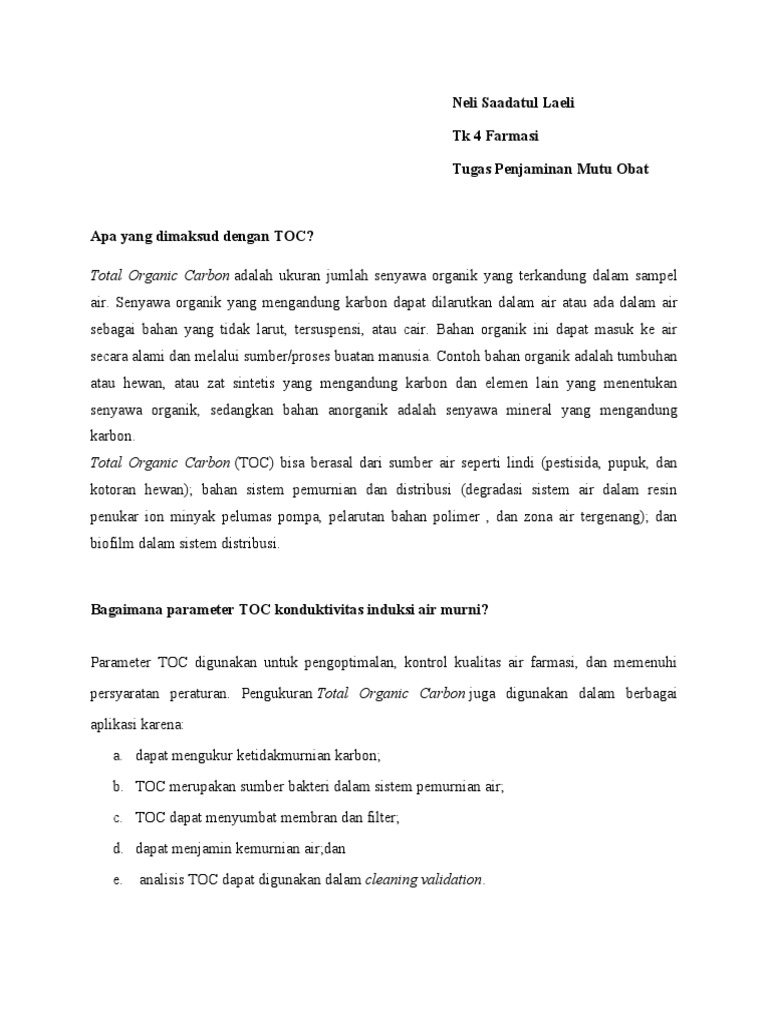 Tugas Penjaminan Mutu Obat-Neli SL | PDF