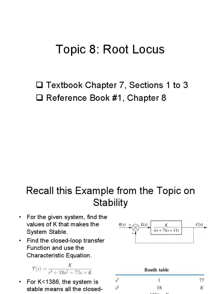 CIE-305-Topic8 - Root Locus | PDF