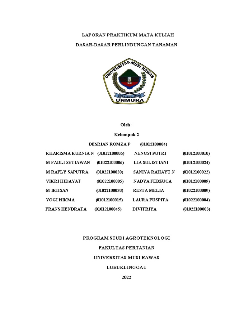 Laporan Praktikum Mata Kuliah Dasar-Dasar Perlindungan Tanaman | PDF