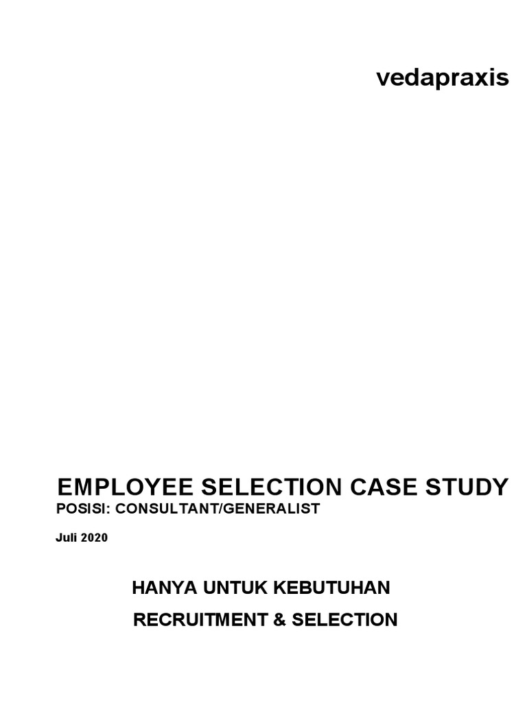 (Selection 2022) Consultant - Case Study | PDF | Business