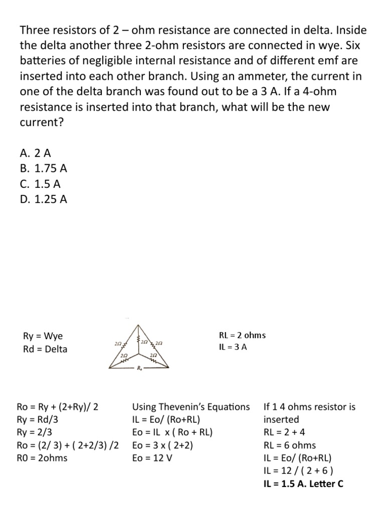 Delta Circuit Analysis with Resistors | PDF
