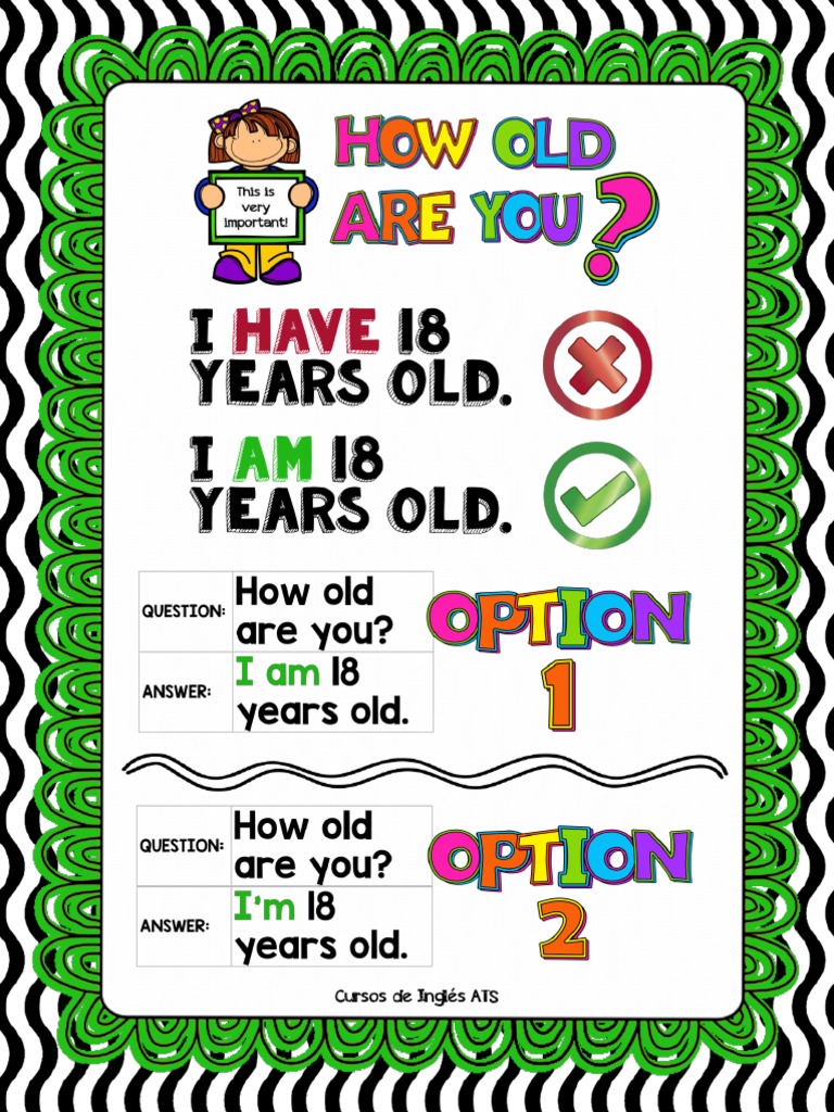 Edades en inglés: 18 años | PDF