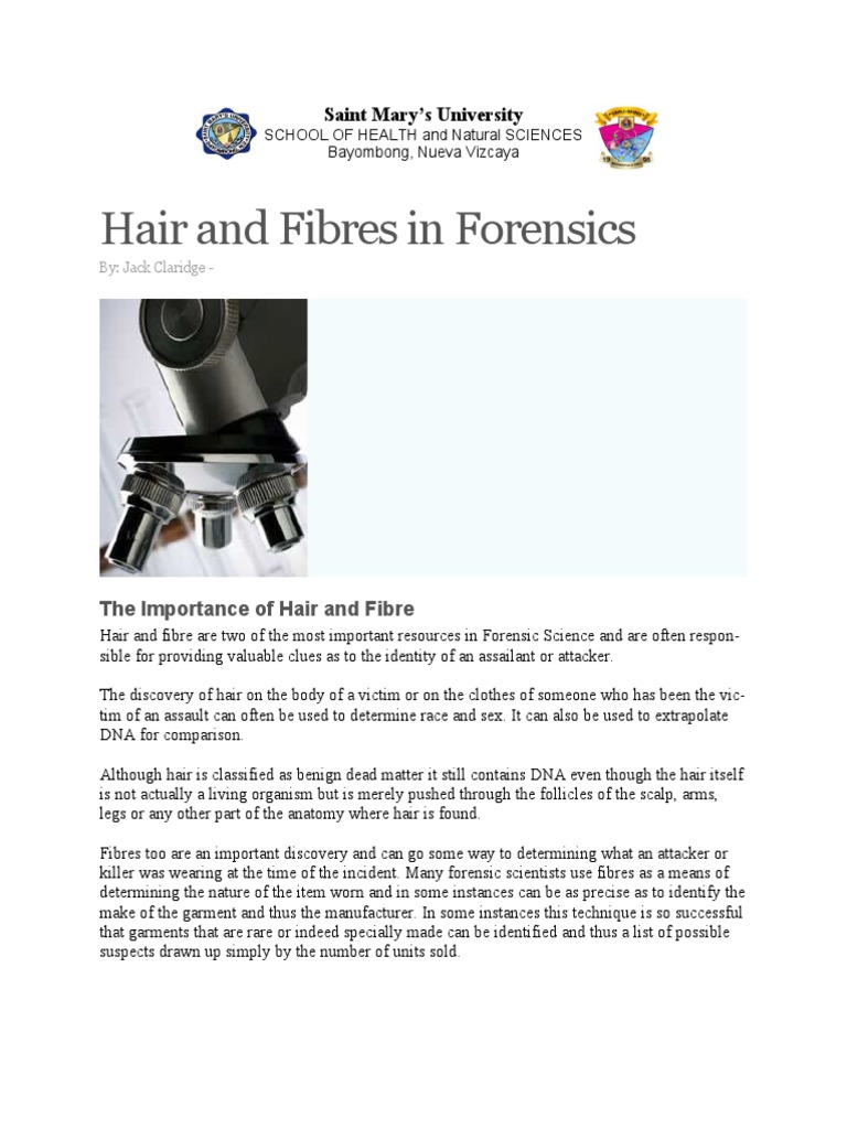 Hair and Textile Fibers Forensics 2 | PDF | Wellness | Science ...