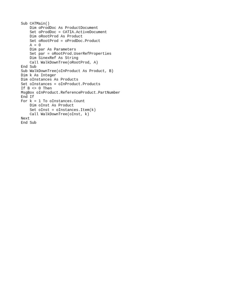 CATIA Product Document Tree Traversal | PDF