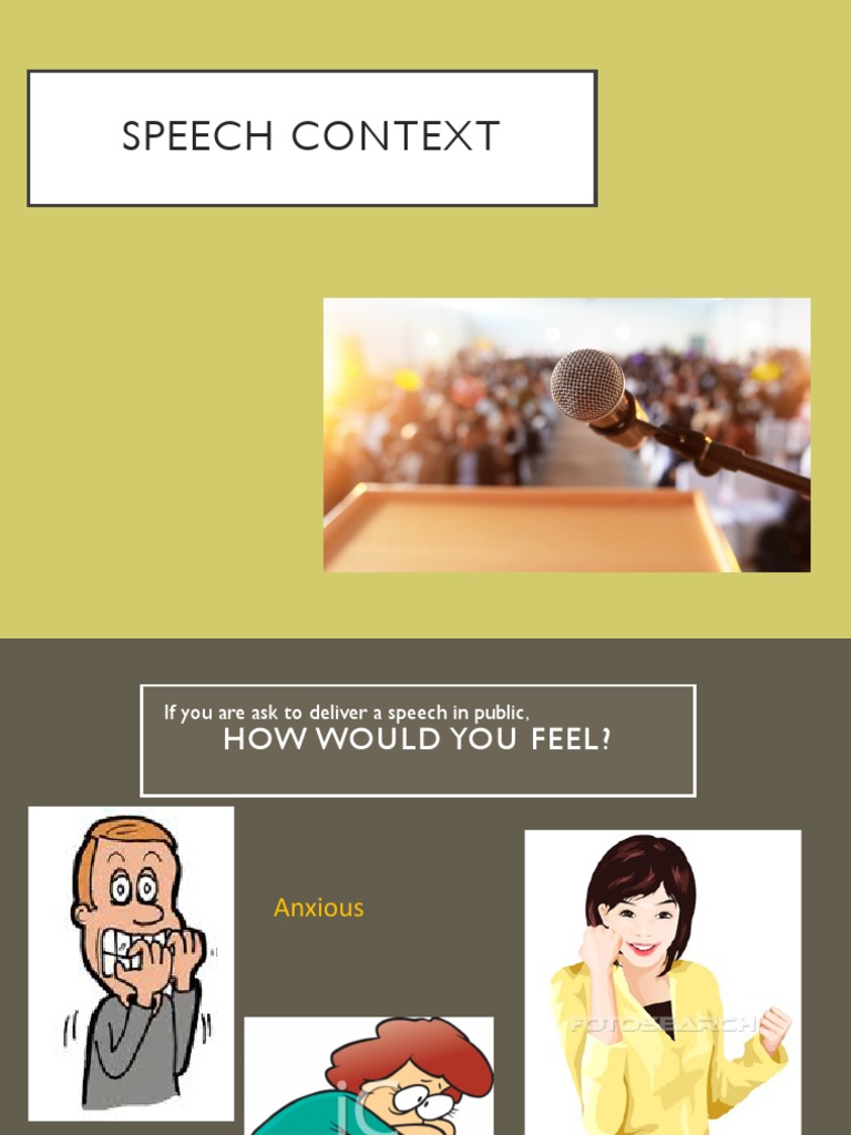 Speech Context (Oral Presentation) | PDF | Public Speaking | Communication