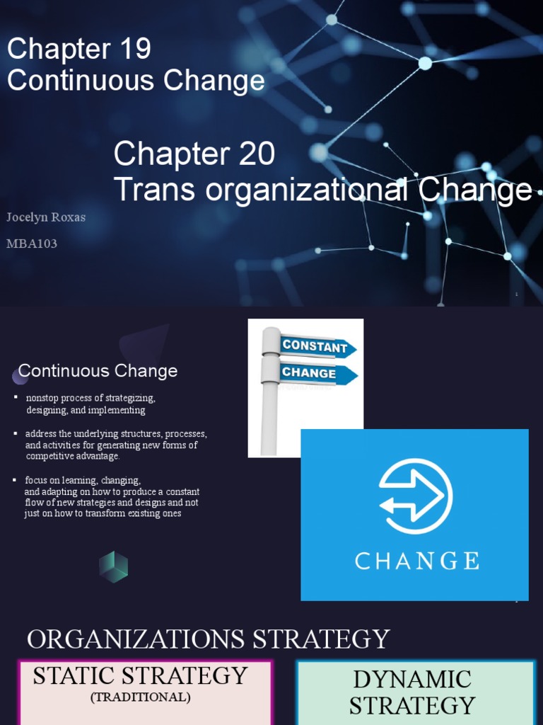 Chapter 19 - 20 Continuous Change - Transorganizational Change | PDF ...