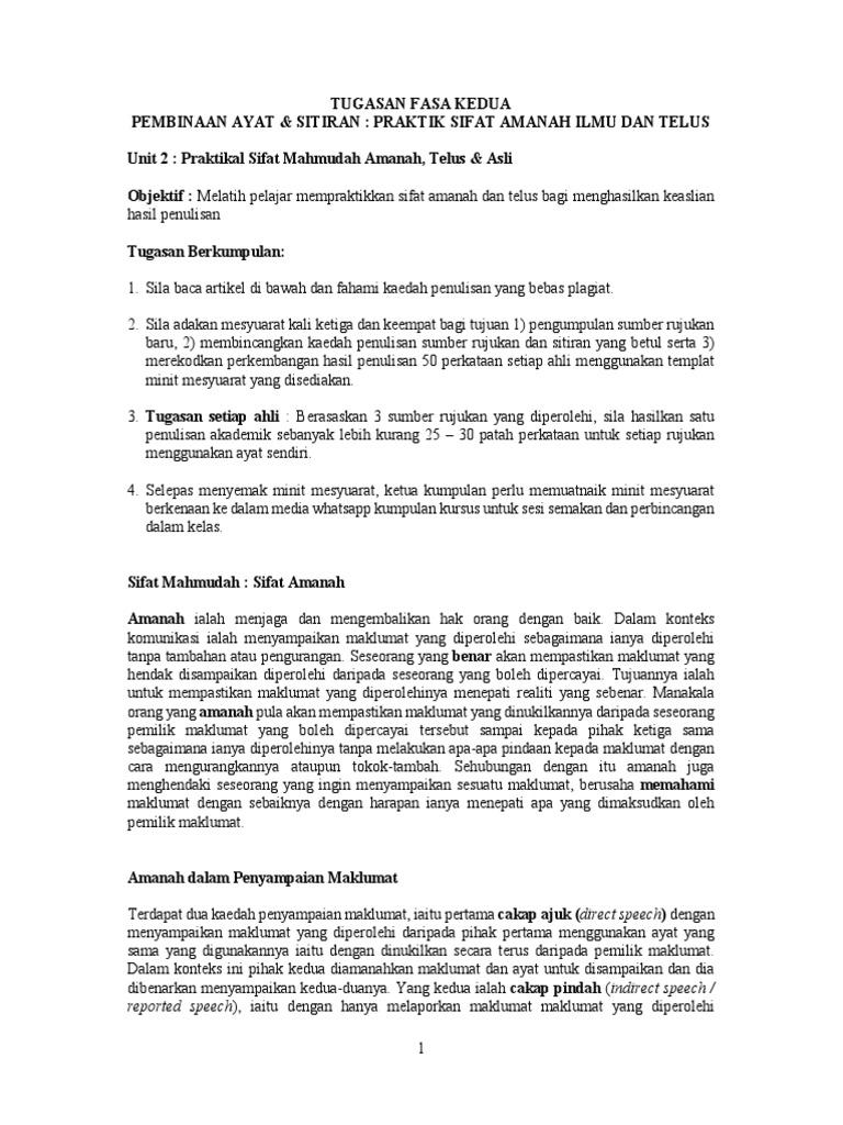 Fasa 2 - Ayat & Sitiran | PDF Fasa 2 - Ayat & Sitiran | PDF