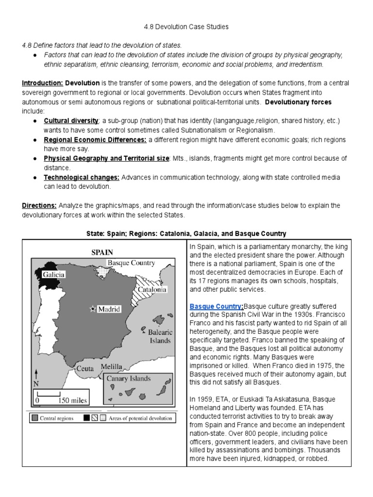 Devolutionary Forces in Spain and Belgium | PDF | Nigeria | Basque ...