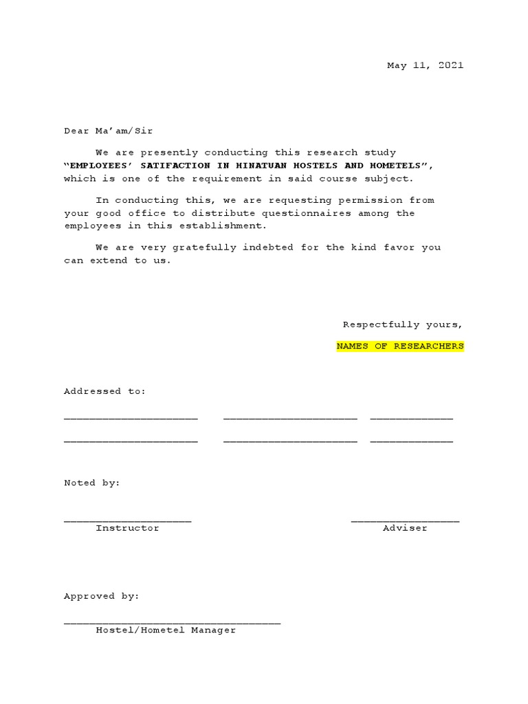 Letter for Conduction | PDF