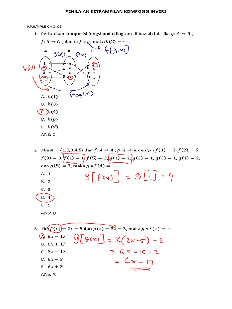 Latihan Komposisi Invers | PDF | Metode & Bahan Ajar
