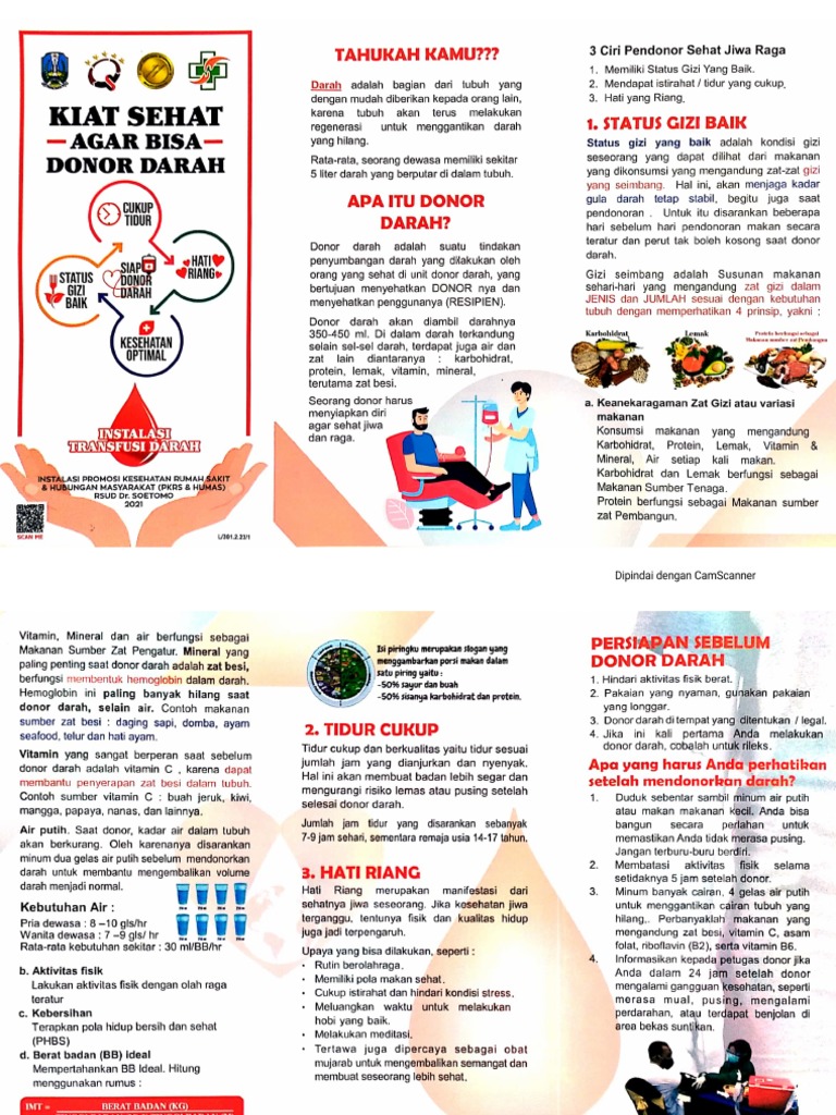 Leaflet Donor Darah | PDF
