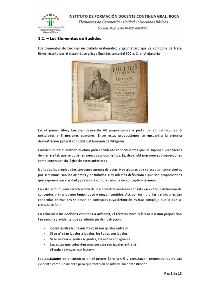 U1 - Conceptos Geometricos Basicos | PDF | Axioma | Triángulo