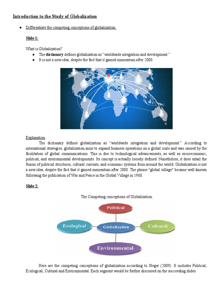 Introduction To Globalization | PDF | Globalization | Economic Growth