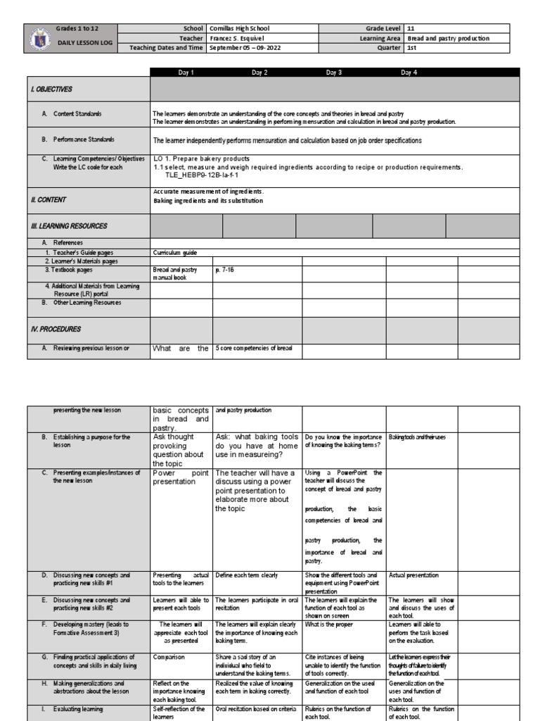 Dll Bpp2 Pdf Learning Teachers