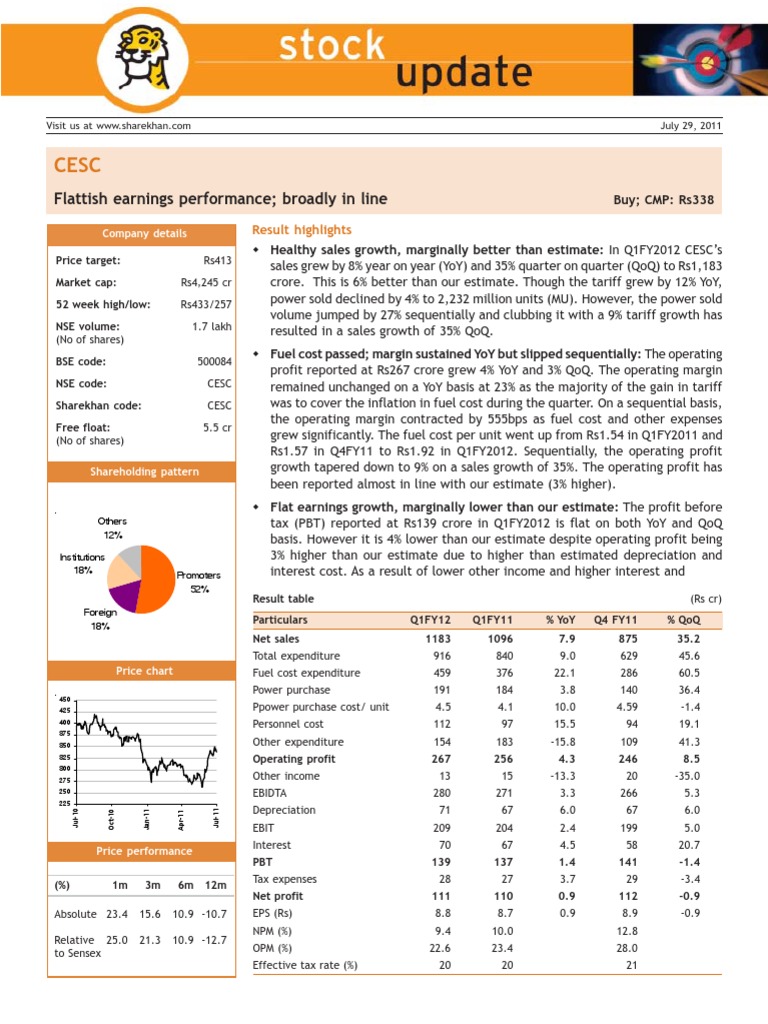 Flattish Earnings Performance Broadly in Line: Result Highlights | PDF ...