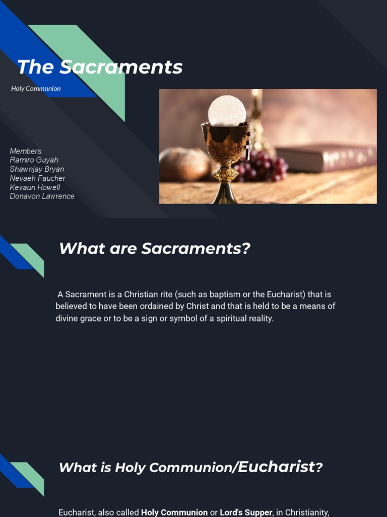 Holy Communion - Sacraments | PDF