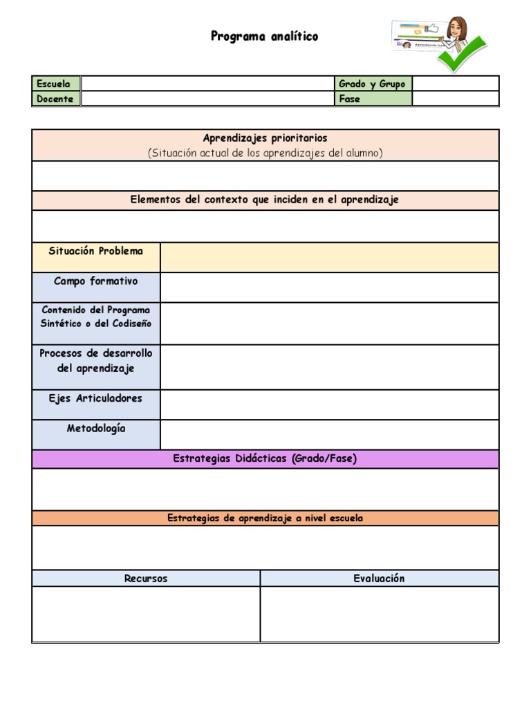 Formato Programa Analitico | PDF