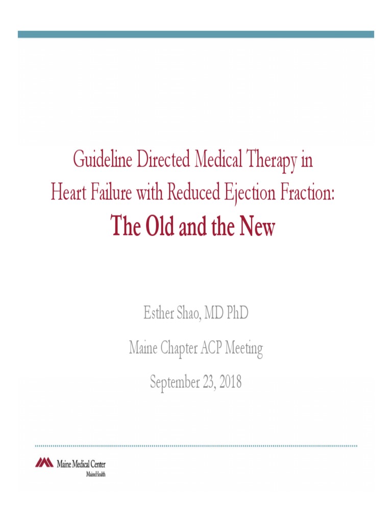 Guideline Directed Medical Therapy in Heart Failure with Reduced ...