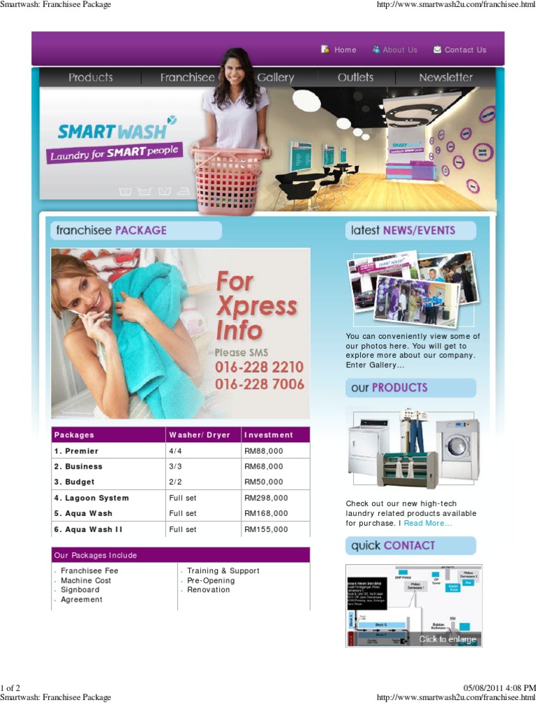 Smart Wash - Franchisee Package | PDF