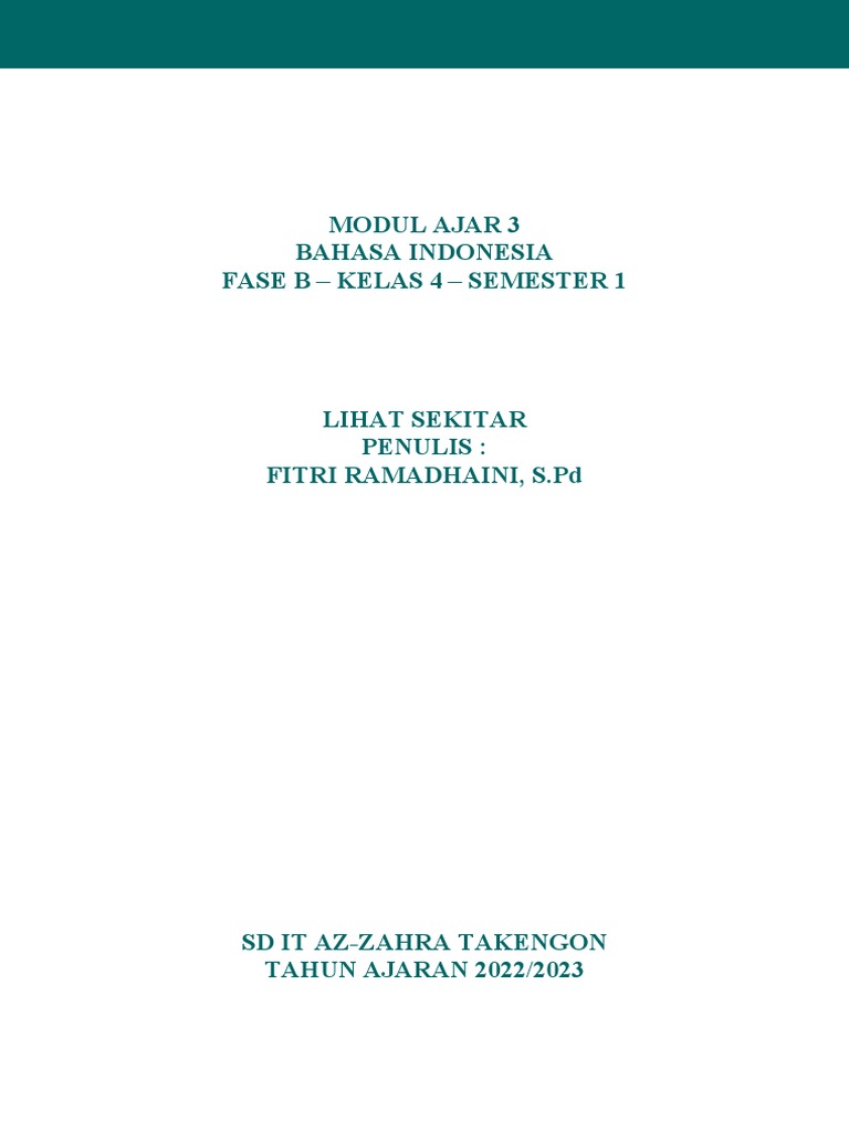 Modul Ajar 3 B.indonesia | PDF | Kajian Bahasa Asing