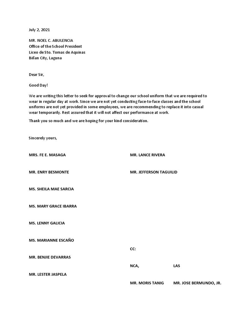 Uniform Change Request | PDF