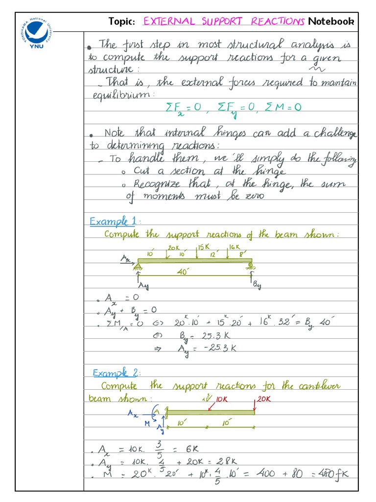 3 - External Support Reaction - SOM Quang Vu | PDF | Structural ...