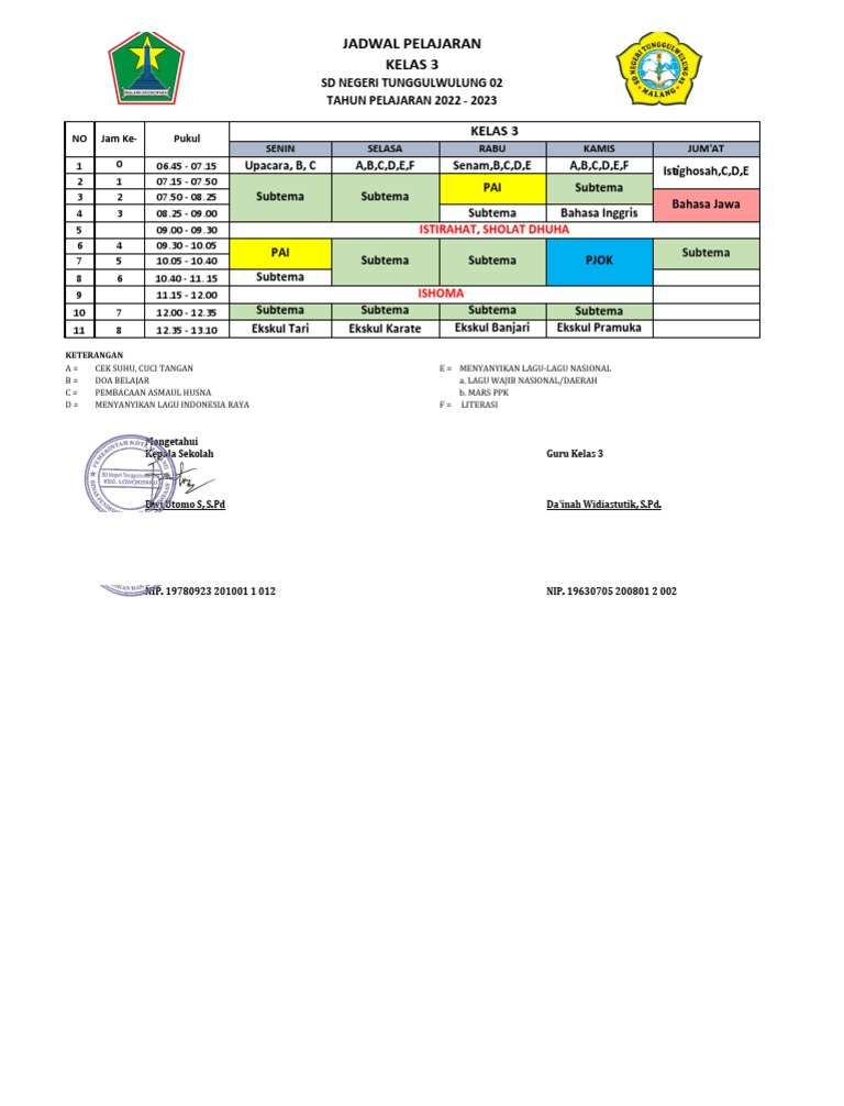 Jadwal Pai 2022-2023 | PDF