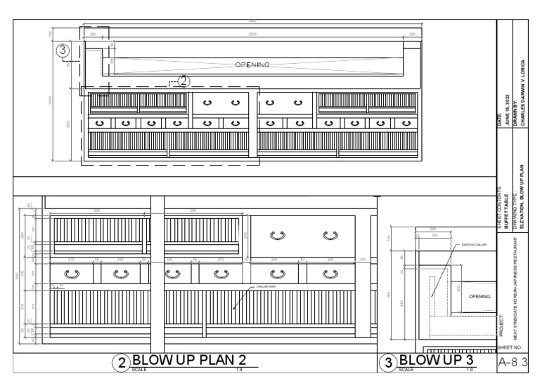 Samgyup 23 (Buffet Table Elevations, Blow Up Plan) | PDF | Food And ...