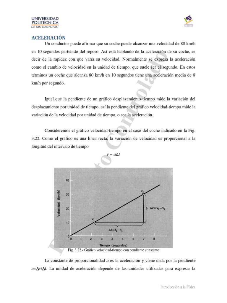 Aceleración | PDF | Velocidad | Aceleración
