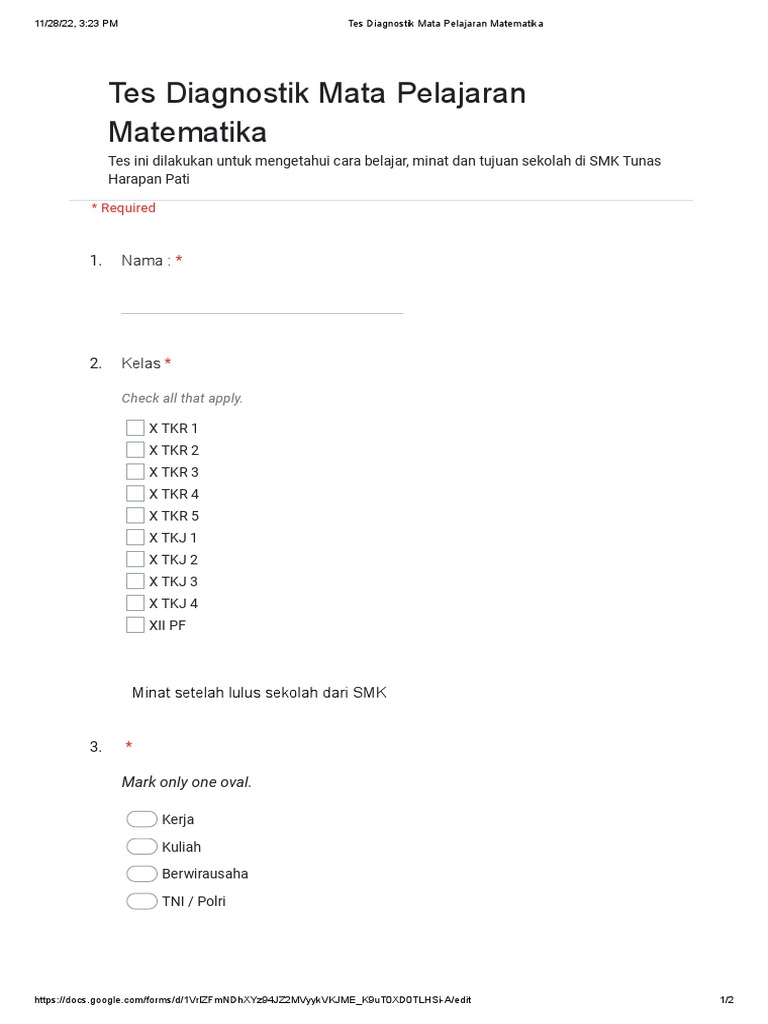 Tes Diagnostik Topik 4 | PDF