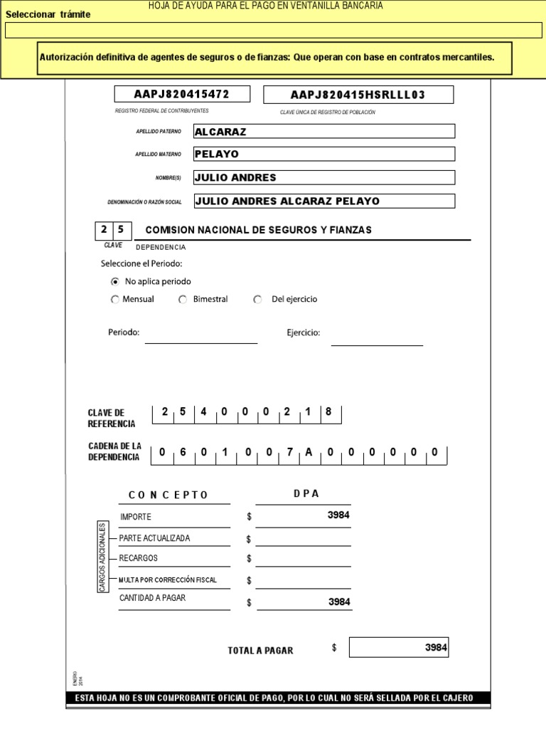 E5 Cedula Definitiva | PDF
