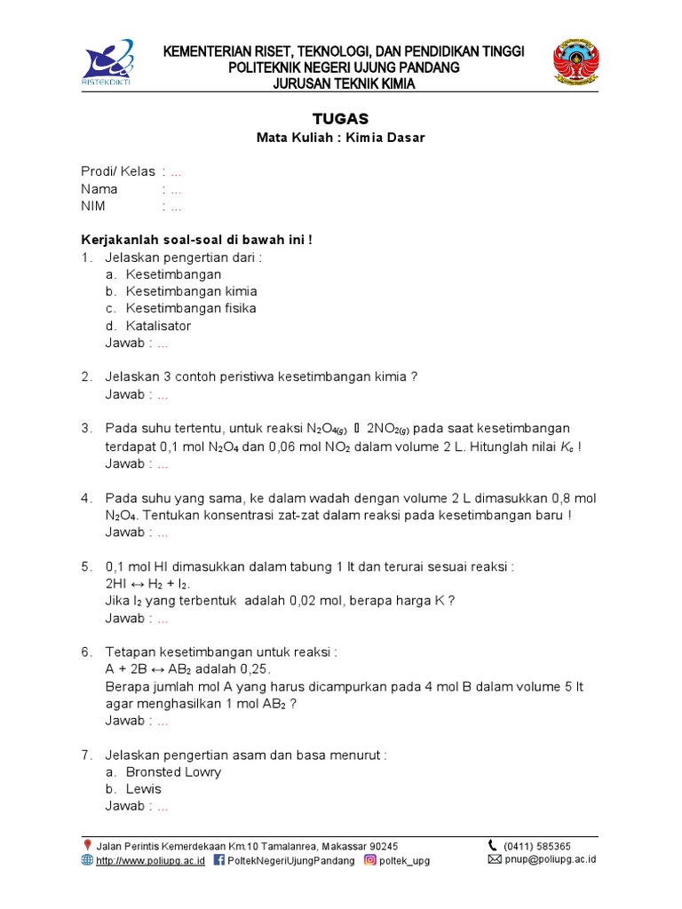 Tugas Akhir Kimia Dasar | PDF