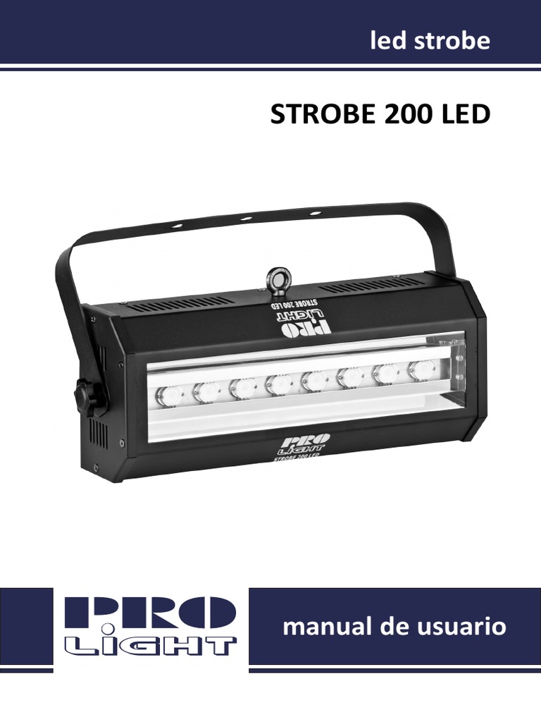 STROBE 200 LED - Manual de Usuario | PDF | Diodo emisor de luz | Electricidad