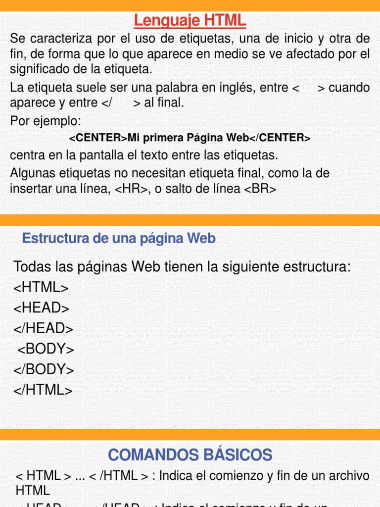 Lenguaje HTML | PDF | HTML | Red mundial