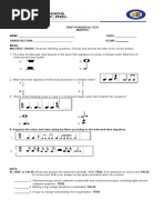 MAPEH 6 - Q2 Periodical Test | PDF | Interval (Music) | Color