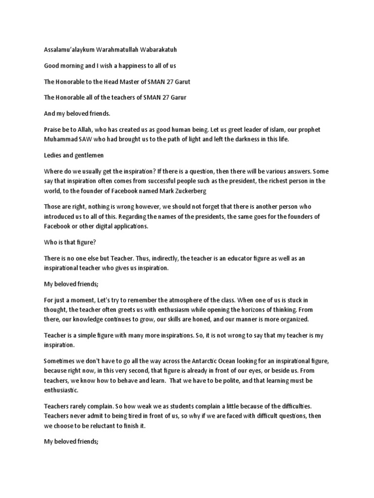 English Speech | PDF