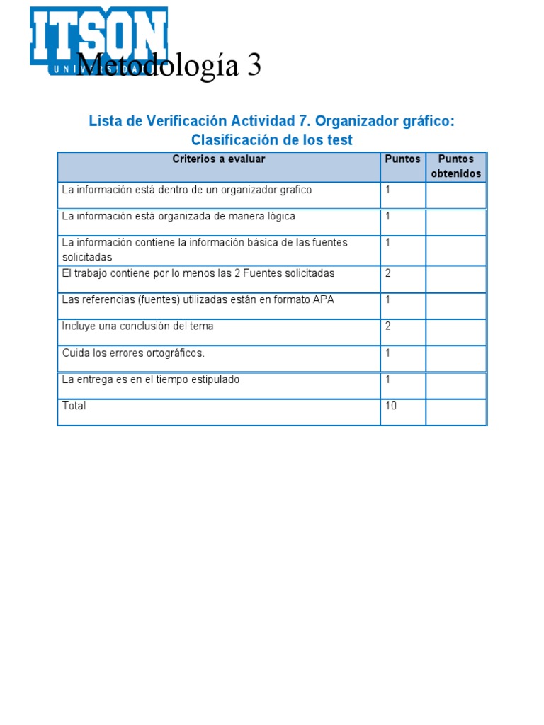 Clasificación de Test y Evaluación APA | PDF