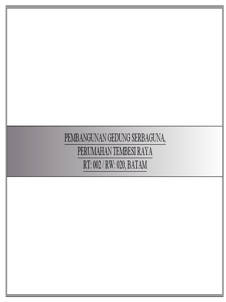 Denah Gedung Serbaguna Batam | PDF